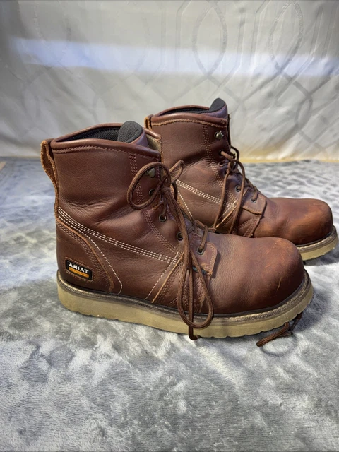 ARIAT MEN'S Sz 10.5EE Rusted Copper Rebar Wedge 6" H20 Work Boot ...