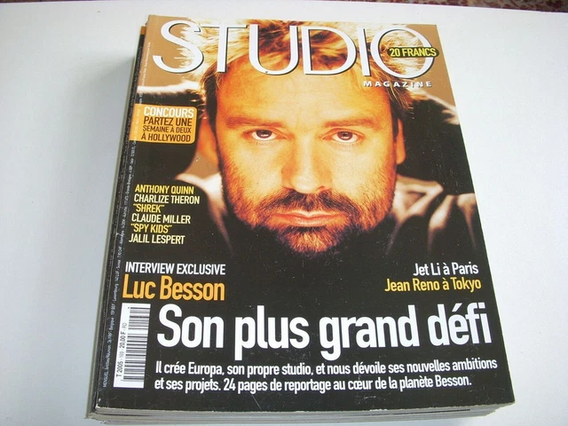 CINEMA STUDIO MAG 169 07.01 LUC BESSON JEAN RENO SHREK MAILYN MONROE à ...