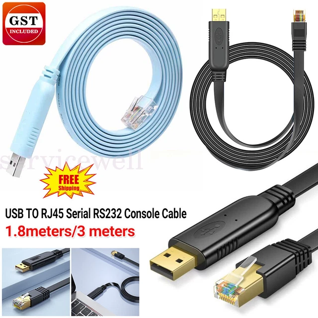 USB TO RJ45 Serial RS232 Console Cable Express Net Cable for Cisco ...
