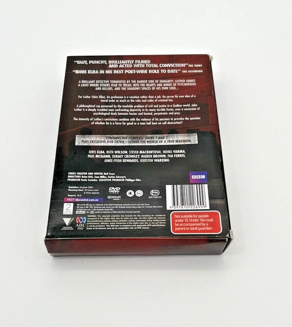 IDRIS ELBA LUTHER Series 1 & 2 4 DVD Box Set ABC BBC Village Roadshow $15.00 - PicClick AU