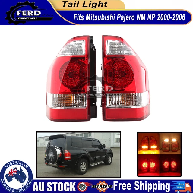 LH&RH RED WHITE Rear Tail Light Brake Lamp Fit Mitsubishi Pajero NM NP ...
