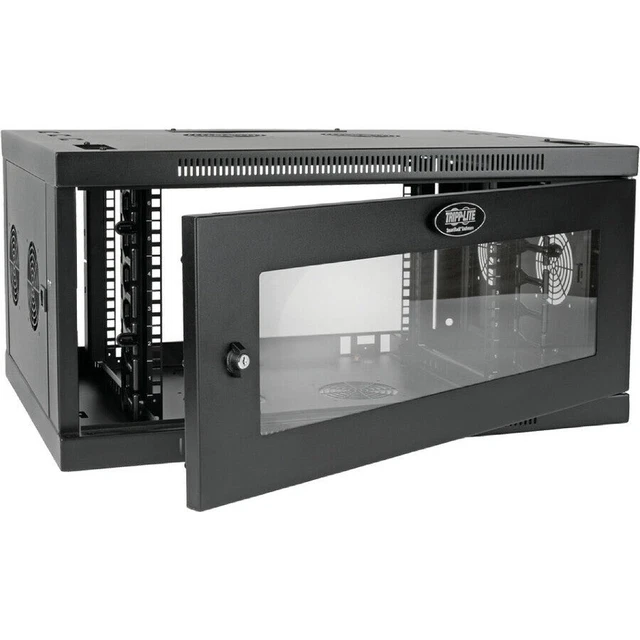 TRIPP LITE 6U Wall Mount Rack Enclosure Server Cabinet w/ Door & Side ...