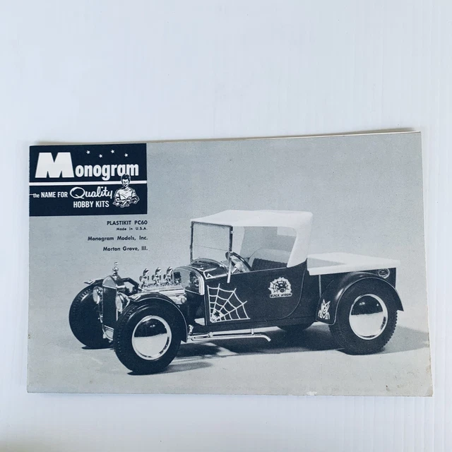 MONOGRAM MODELS BLACK Widow Ford T Pick-Up Rod Hobby Kit Instructions ...