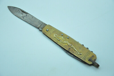 ANCIEN COUTEAU PLIANT canife tire-bouchon collection manche sport old ...