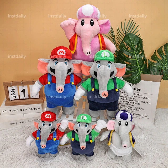 SUPER MARIO-BROS WONDER Plush Elephant Mario Luigi Toad Toys Stuffed ...