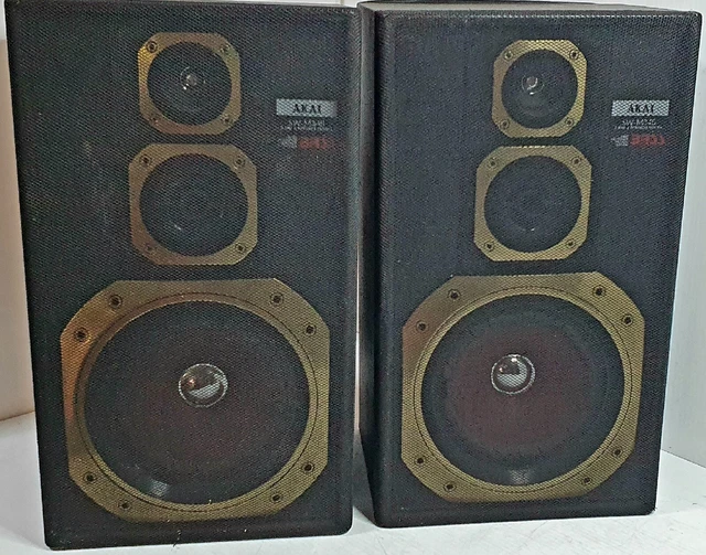 RARE WOODEN AKAI SW-M345 Speakers - One Pair Only EUR 17,09 - PicClick FR