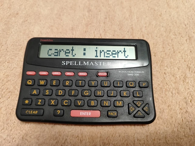 FRANKLIN SPELLMASTER SPELLING Word Games Pocket SMQ-200 Vintage retro ...