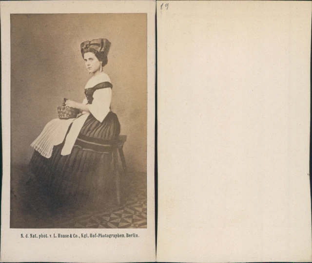 LEHMANN, BERLIN, FRIEDERIKE Goßmann, Theaterschauspielerin Vintage CDV ...