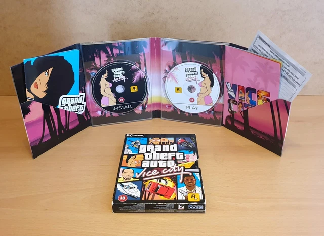 GRAND THEFT AUTO GTA VICE CITY PC CD Game Box with Discs, Map, Sticker ...