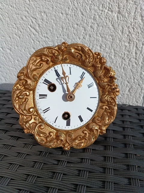 ANCIEN MÉCANISME POUR PENDULE PORTIQUE 112 mm CLOCK BELL UHR GLOCKE EUR ...