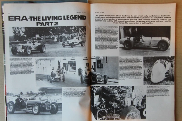 ORIGINAL OLD MOTOR 1979 magazine article: ERA single-seater (Part 2) £4 ...