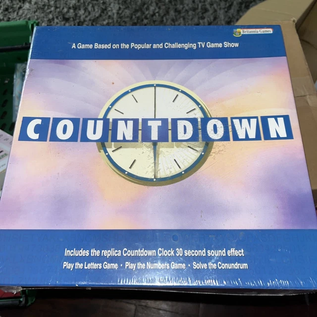 COUNTDOWN, TV GAME With Clock - 2005 Britannia Games - Carol Vorderman ...