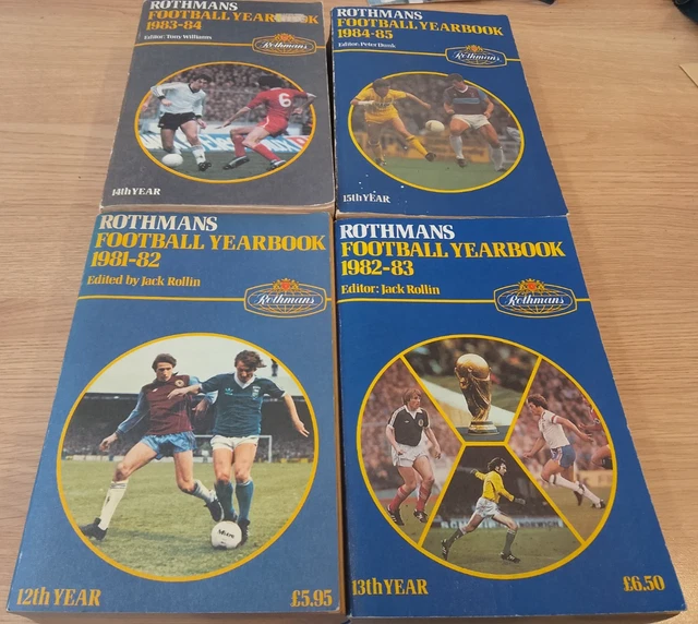 RUN OF 4, 1980's Rothman Football Yearbooks 1981/82 To 1984/85 £2.65 ...