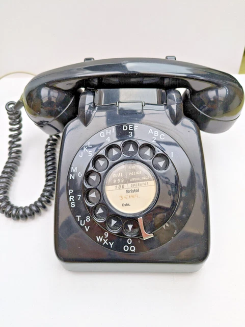 VINTAGE 60'S/70'S ROTARY Dial Telephone - Classic Black - Converted ...