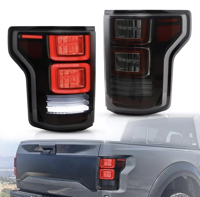 PAIR VLAND SMOKED LED Tail Lights For Ford F150 2015-2020 F-150 Rear ...