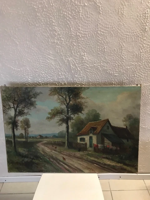 TABLEAUX ANCIENS PAYSAGES bonne état 40/60 paysage vert EUR 20,00 - PicClick FR