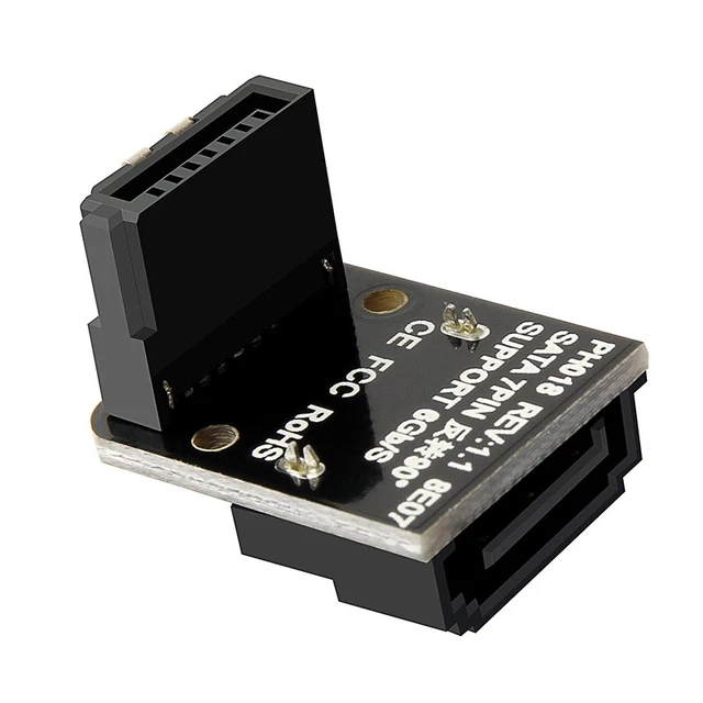 SATA 7PIN 90 Degree Reverse Data Interface Rotary Connector £5.75 ...