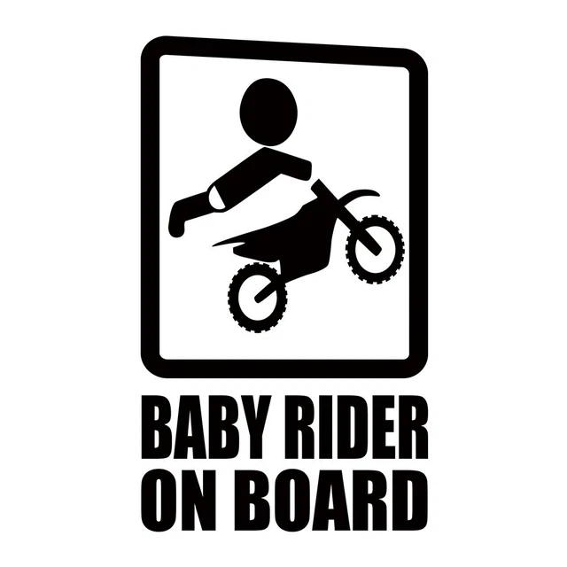 [LOT DE 2] Stickers de Sécurité 'Baby Rider on Board' (Bébé Motard à ...