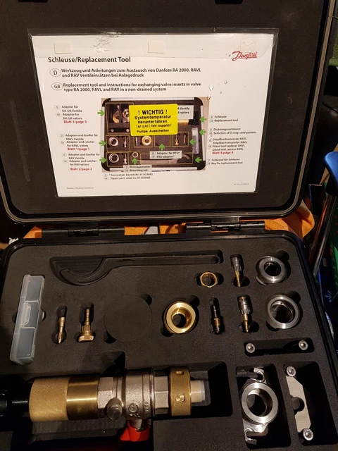 DANFOSS MONTAGEGERÄT, VENTILEINSÄTZE RA 2000, RAVL, RAV, Schleuse ...