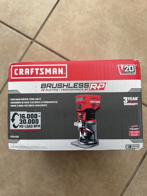 CRAFTSMAN V20 ROUTER Fixed Base 7 Speed 16-30,000 RPM Bare Tool ...