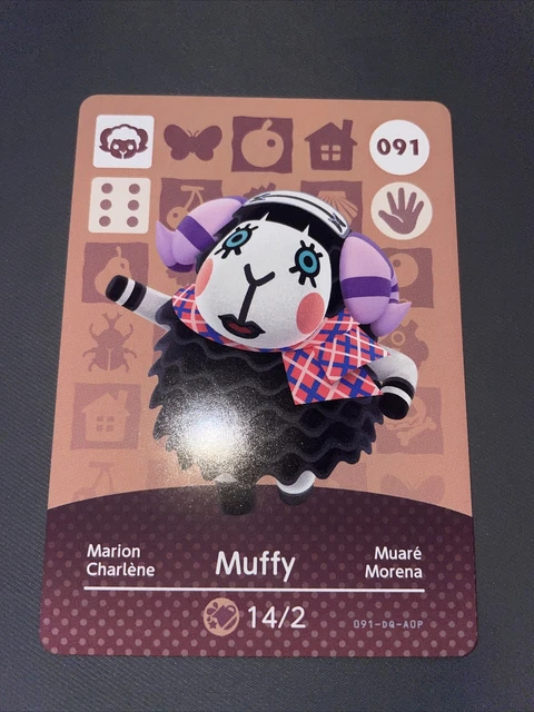 CARTE ANIMAL CROSSING New Horizons Amiibo Muffy / Charlène 091 EUR 14 ...