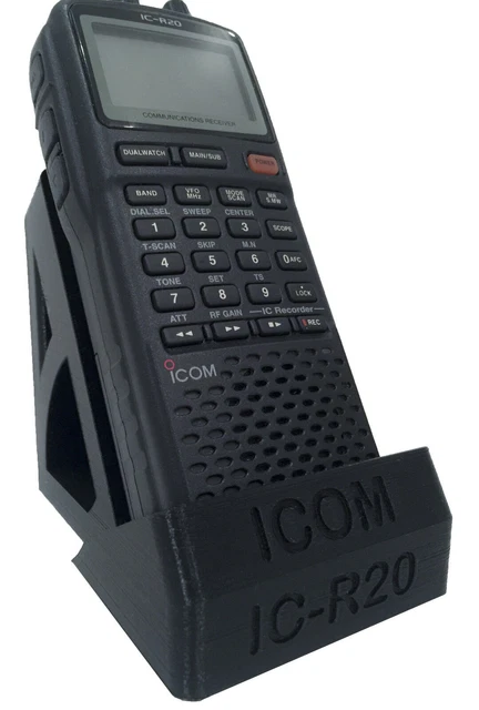 DESKTOP STAND ICOM IC-R20 Hand Held Scanner/Receiver, BLACK/ SLIVER ...