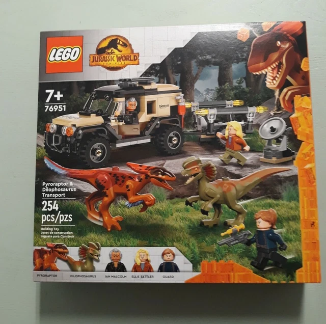 LEGO JURASSIC WORLD Dominion Pyroraptor & Dilophosaurus Transport 76951 ...
