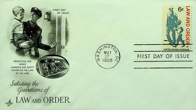 US POST OFFICE First Day Cover/First Day of Issue - Law and Order (1968 ...