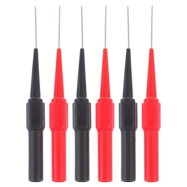 6PCS MULTIMETER TEST Micro Pin Multimeter Testing Lead Extension Back ...