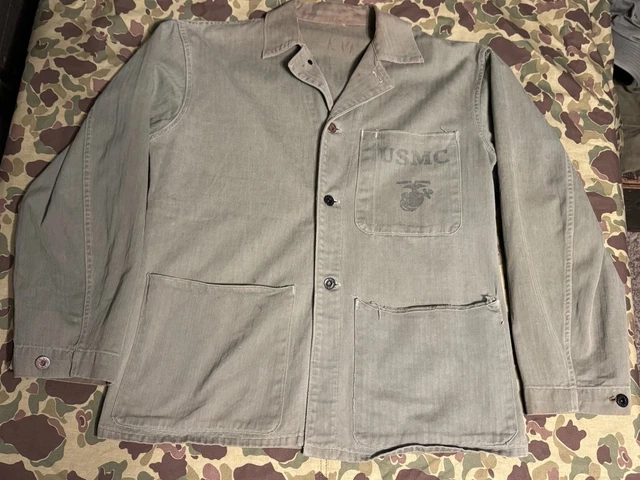 ORIGINAL WW2 USMC P41 HBT Combat Shirt £152.99 - PicClick UK