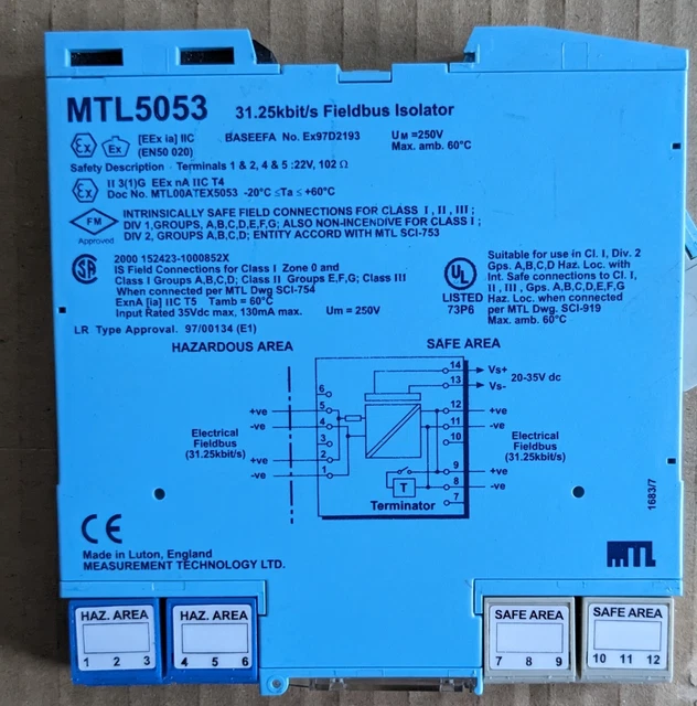 MTL - MTL5053 ISOLATOR POWER SUPPLY Fieldbus Isolator EUR 159,00 ...