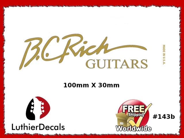 BC RICH GUITAR Decal Headstock Decal Waterslide Inlay Logo 143b $9.95 ...