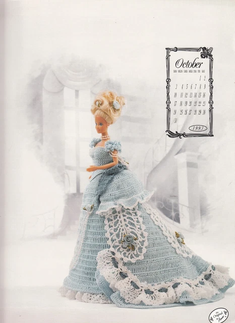 ANNIE'S BED DOLL crochet pattern Miss October 1993 - 11 1/2" fashion ...