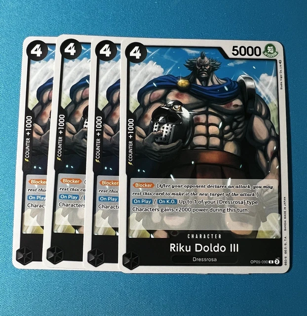 ONE PIECE TCG Riku Doldo III OP05-090 C Play Set (x4 cards) $6.00 - PicClick AU