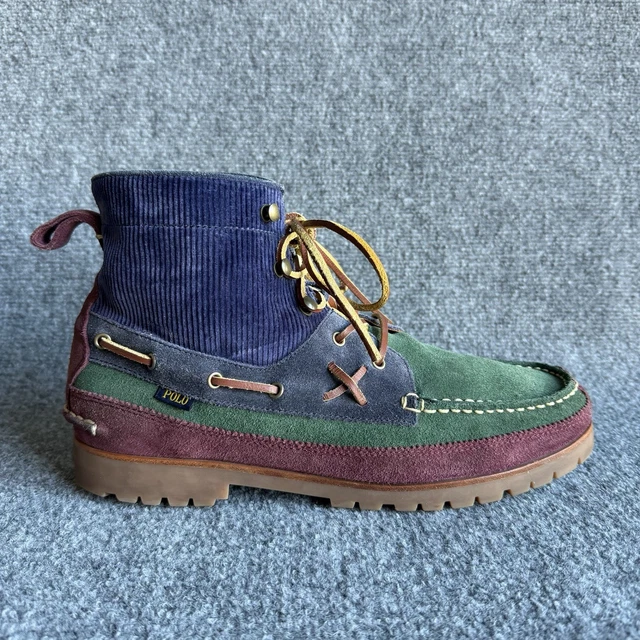 POLO RALPH LAUREN Country Ranger Mid Boots Men’s 11.5 Color Block Suede ...