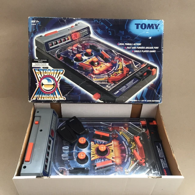 VINTAGE 1990'S TOMY Atomic Pinball Table Top Battery Operated Game ...