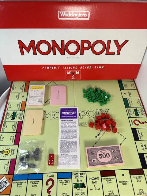VINTAGE WADDINGTONS MONOPOLY 1972 Classic Edition Board Game.Super ...