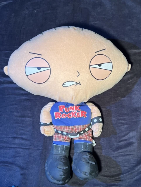 RARE FAMILY GUY Baby Stewie Punk Rocker Soft Plush 17" 45cm Toy 2008 ...