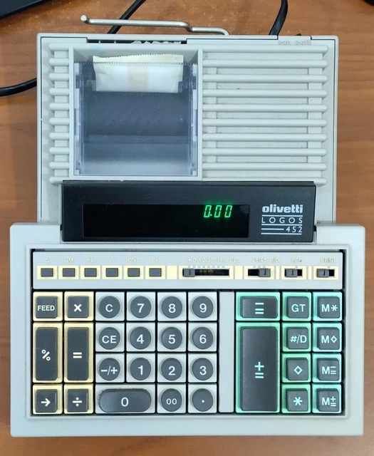 CALCOLATRICE OLIVETTI LOGOS 452 - Funzionante EUR 34,00 - PicClick IT