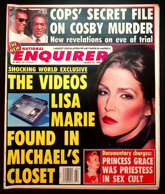 VINTAGE NATIONAL ENQUIRER Tabloid January 13 1998 Bill Cosby Son ...