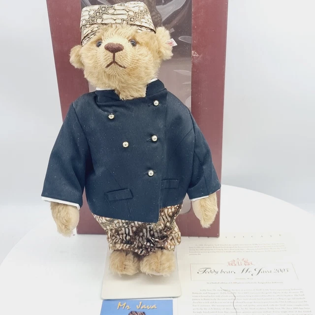 STEIFF 676189 TEDDYBÄR Mr. Java 40 cm 2003 Exklusiv Indonesia limitiert ...