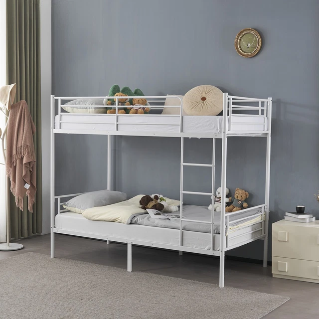 3FT TWINS BUNK Bed Frame Metal Loft Sleeper with Ladder Heavy Duty ...