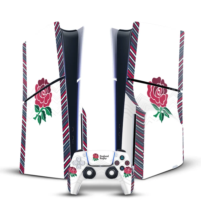 ENGLAND RUGBY UNION 2024/25 Crest Kit Vinyl Skin For Sony Ps5 Slim Disc ...