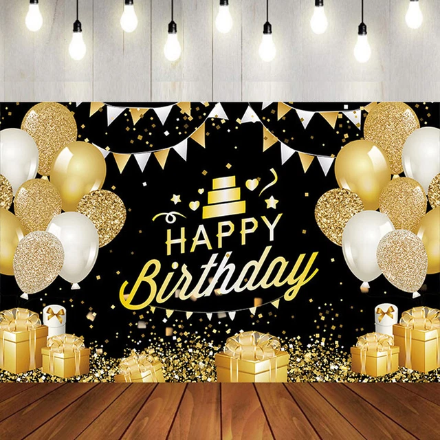 HAPPY BIRTHDAY BACKDROP Banner Background Cloth Photo Props Party Decor ...