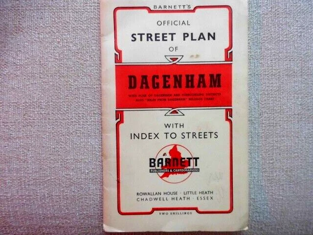 1960'S &OFFICIAL STREET Plan of Dagenham & area. £2.79 - PicClick UK