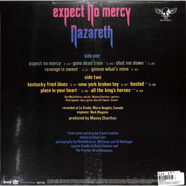 NAZARETH / EXPECT NO MERCY (PINK LP) / BMG / 405053880132 / Coloured 12 ...