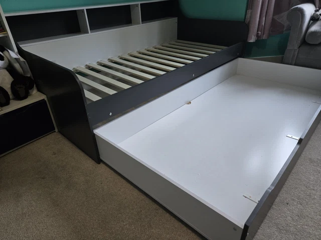 TRUNDLE BED SINGLE with Pull-Out Underbed and Mattress £26.70 - PicClick UK