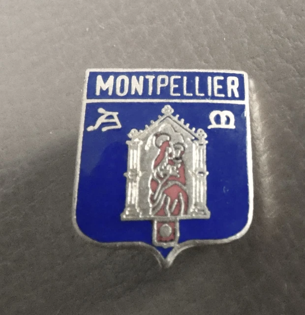 ANCIEN BROCHE BLASON drapeau écusson insigne armoiries Montpellier. Hérault. EUR 2,50 - PicClick FR