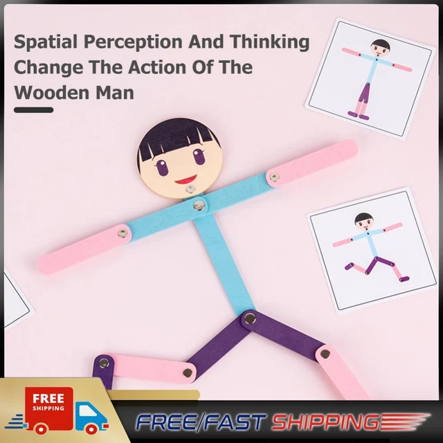 JIGSAW JEUX STICKMAN jouet puzzle apprentissage précoce 24 cartes ...