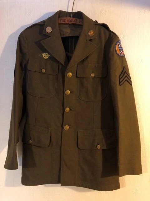 US ARMY ORIGINALWW2 Early A Class Uniform Jacket 1940 Named USAAF ...